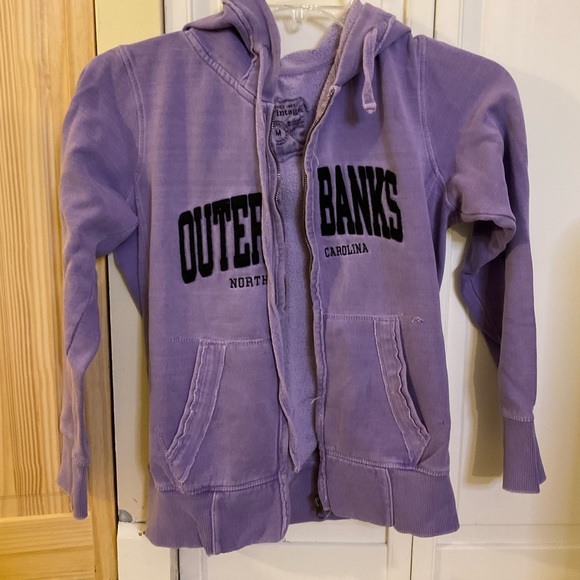 U.S. Vintage | Tops | Outer Banks Zip Up Hoodie Purple | Poshmark